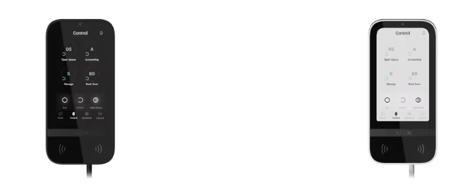 143607.226.BL1 - Ajax Superior Keypad TouchScreen Fiber - Wired Touch Screen Keyboard - Range up ...